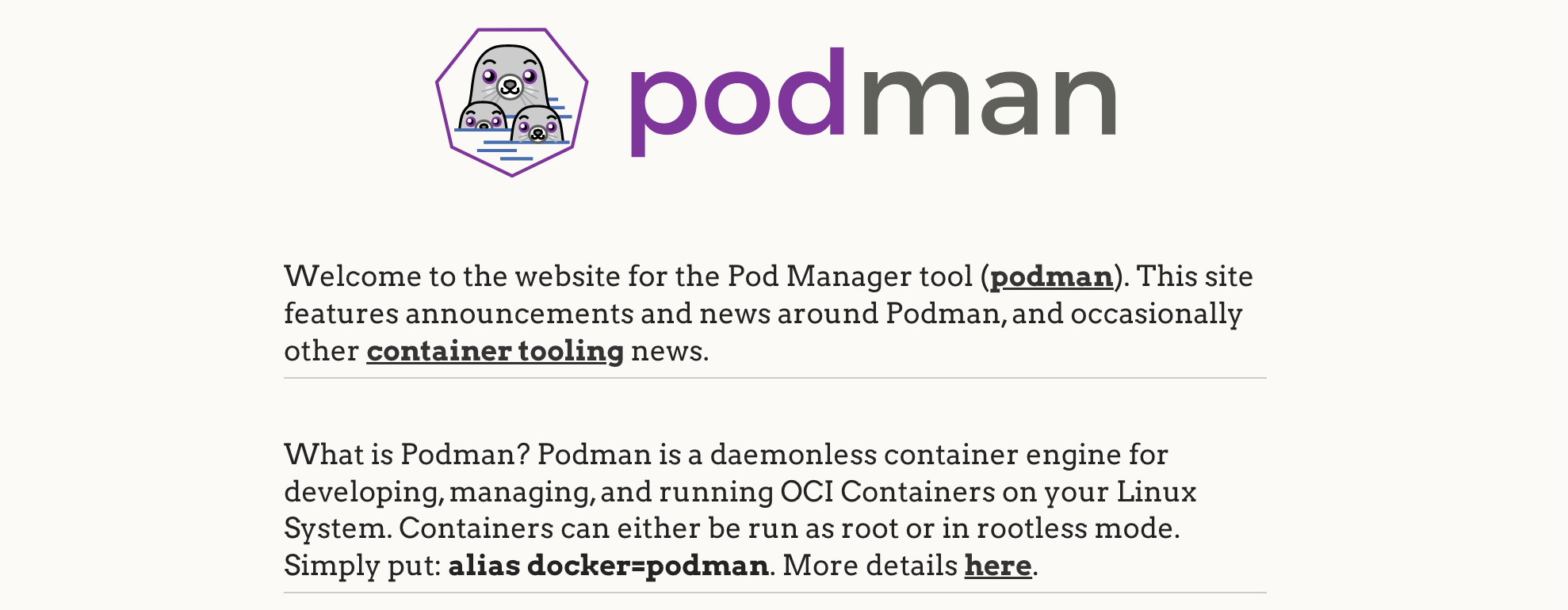 Podman | Getting Started – Developer Blog Podman | Getting Started – Developer Blog